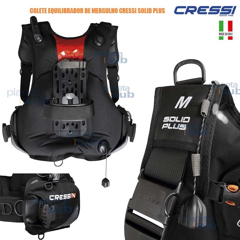 Colete Equilibrador de Mergulho Solid Plus Cressi :: PLANETA SUB